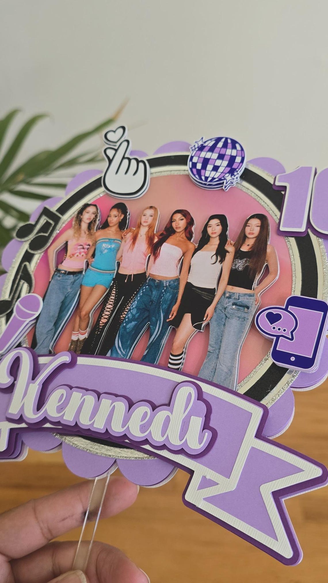 Pop Girl Group Cake Topper | 6 Member Stage Theme Birthday Topper ...