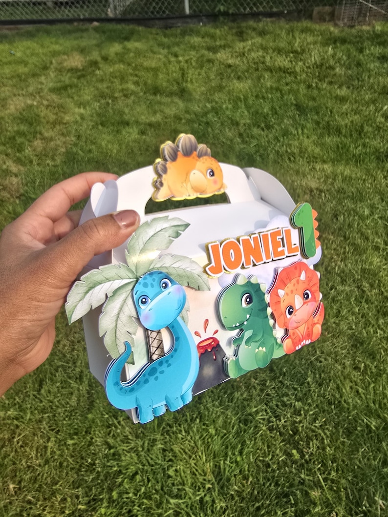 Dinosaur Birthday Party Favor Boxes - Dinosaur Gable Boxes - Dinosaur Treat Box - Etsy