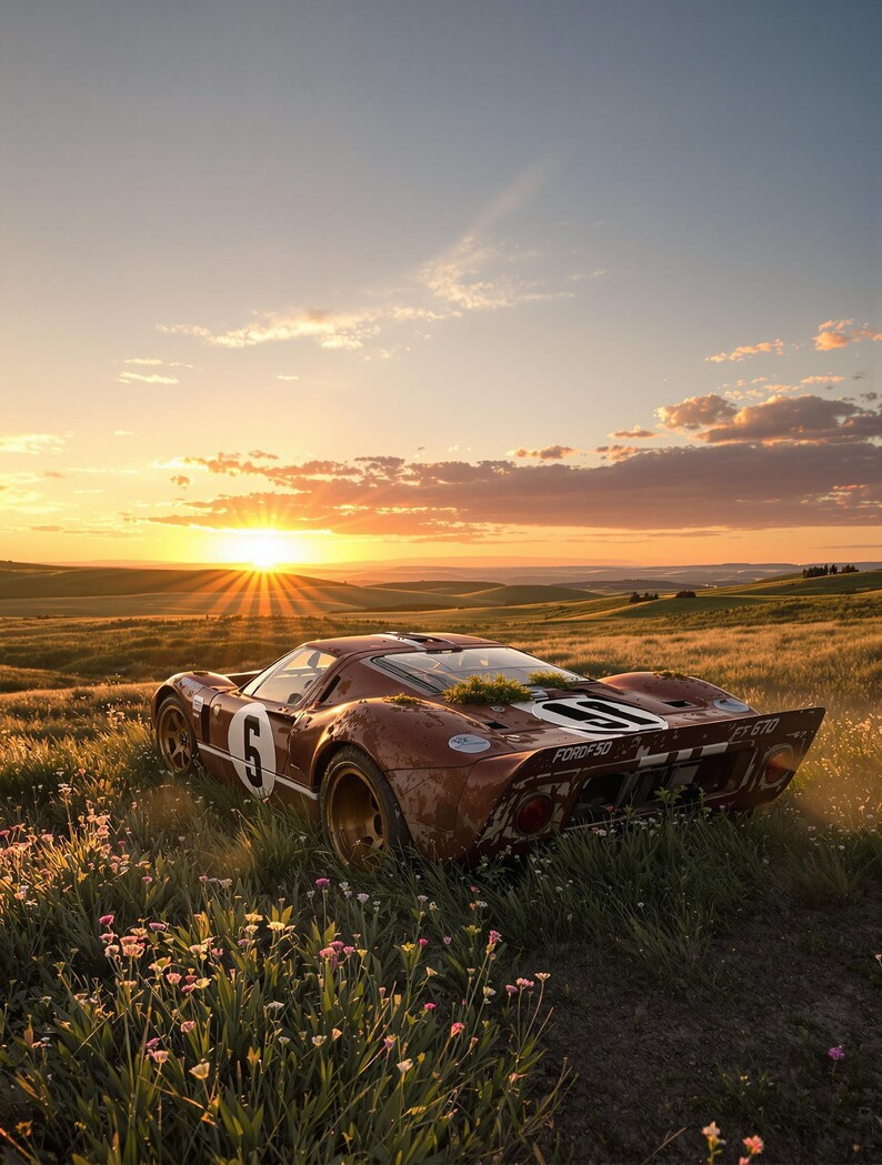 Poster - Ford GT40, Abandoned, Beautiful - Etsy