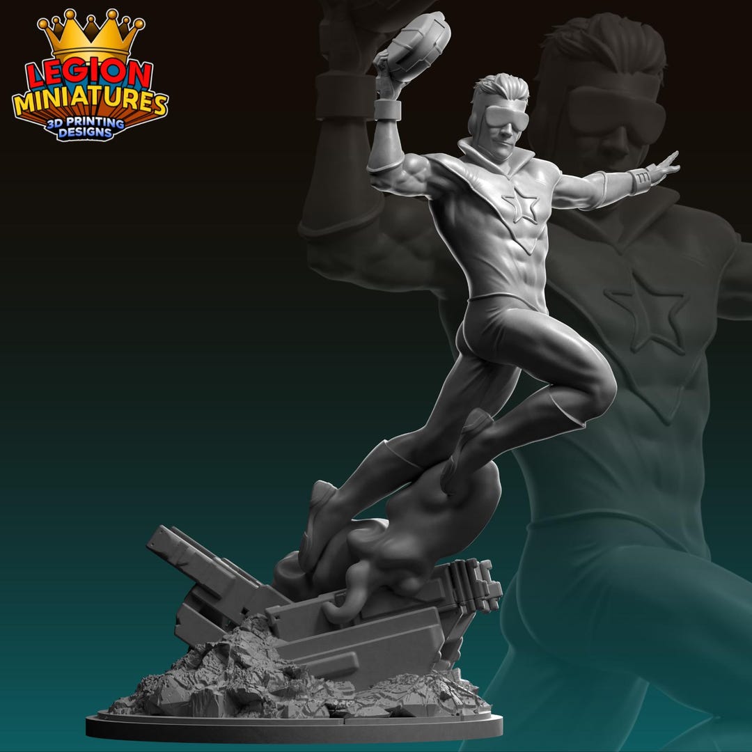 Booster Gold DC, Hero, RPG Resin Model Kit, 3D Printed, Highly Detailed ...