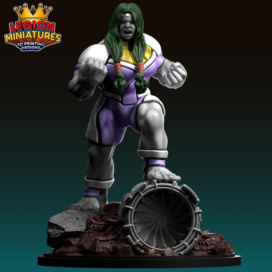Ultimate She Hulk, Marvel, RPG Resin Model Kit, 3D Printed, Highly ...