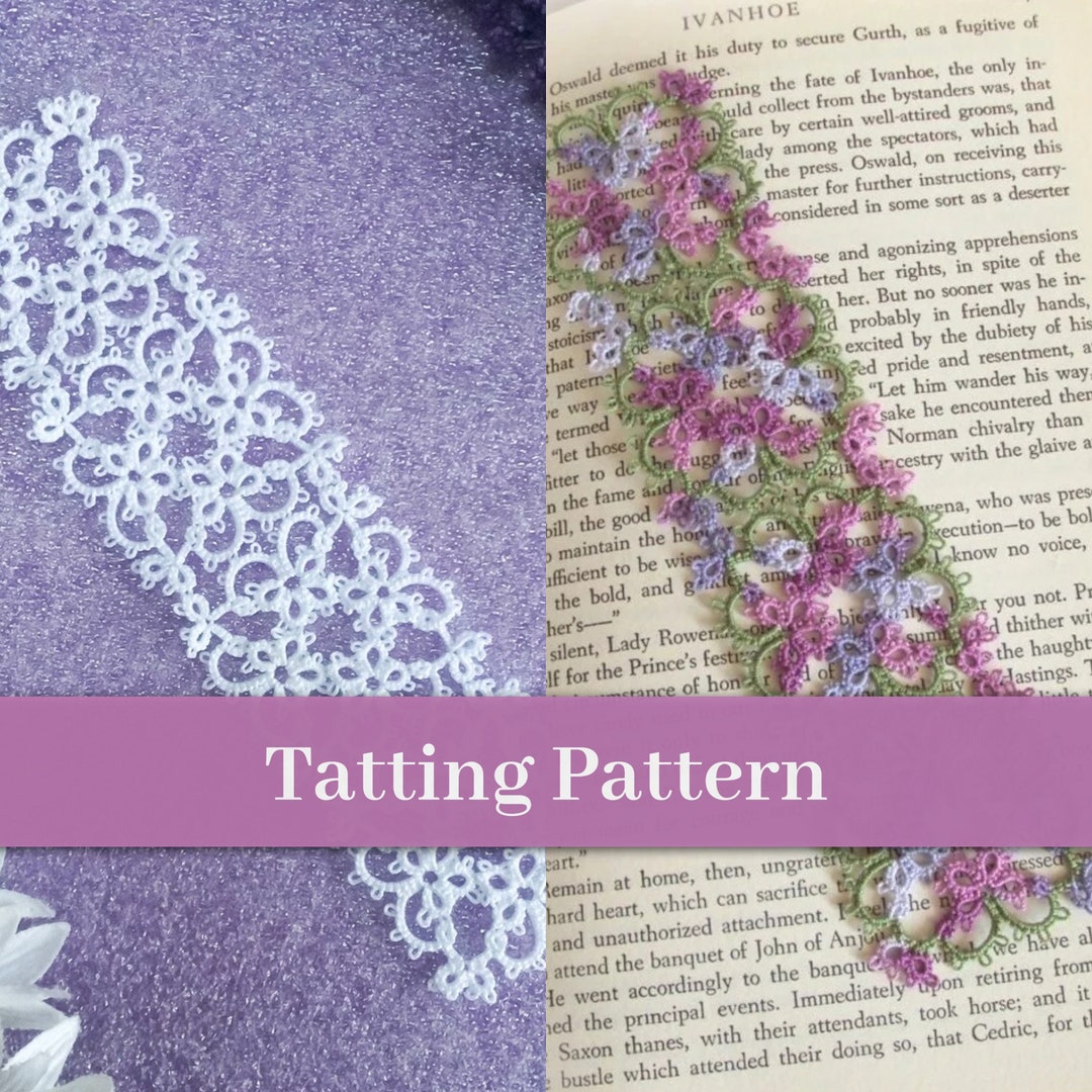 Shuttle Tatting Bookmark Pattern Janessa Version 3 Pdf Digital File Intermediate Etsy