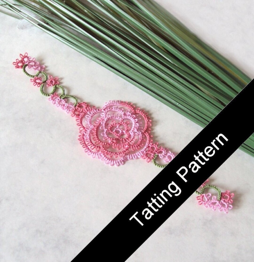 PDF Tatting Pattern Rosa Rose Bookmark Intermediate - Etsy