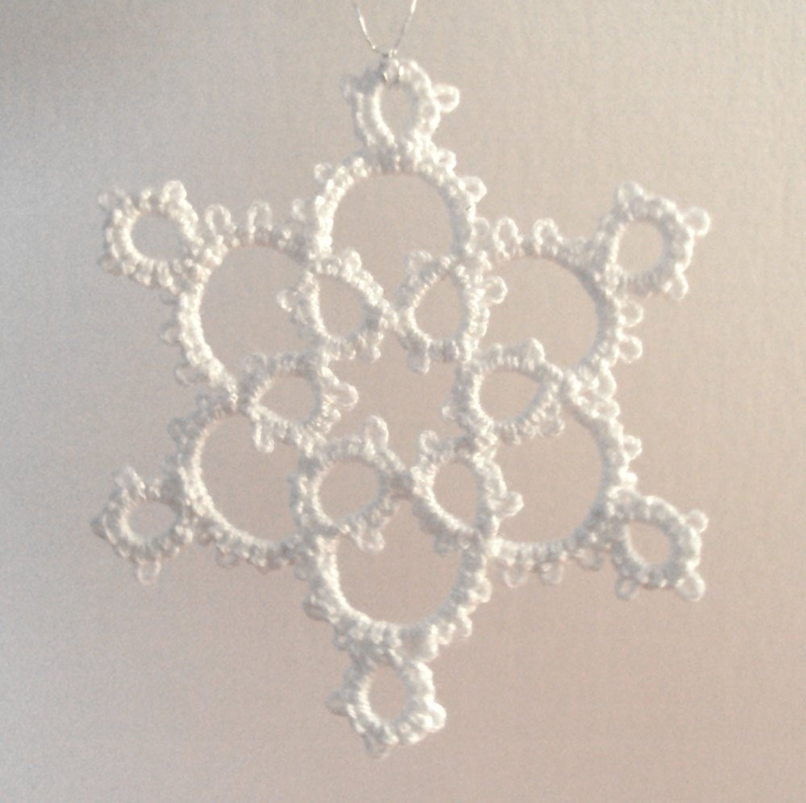 Lace Christmas Tree Decoration / Winter Wedding Decor in Tatting ...