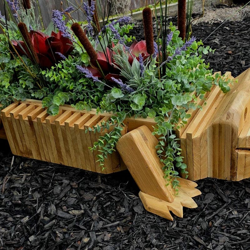 Alligator Planter - Etsy