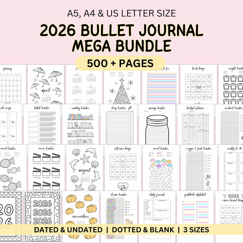 Tracker Journal 2026 - Etsy