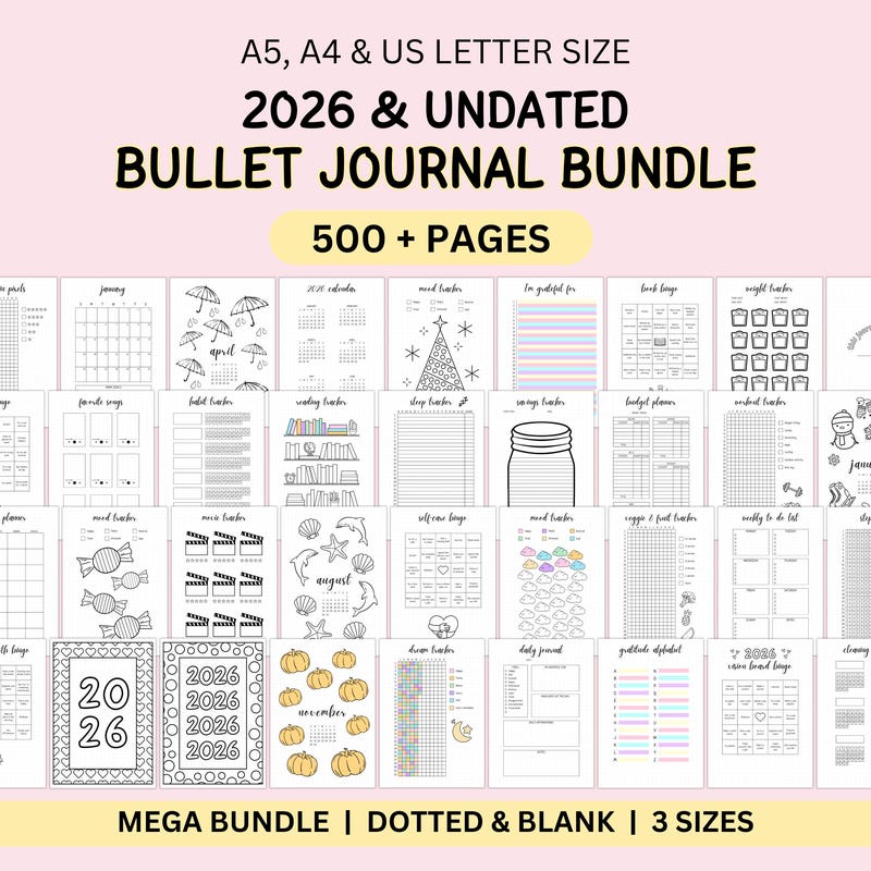 Bullet Journal 2026 - Etsy