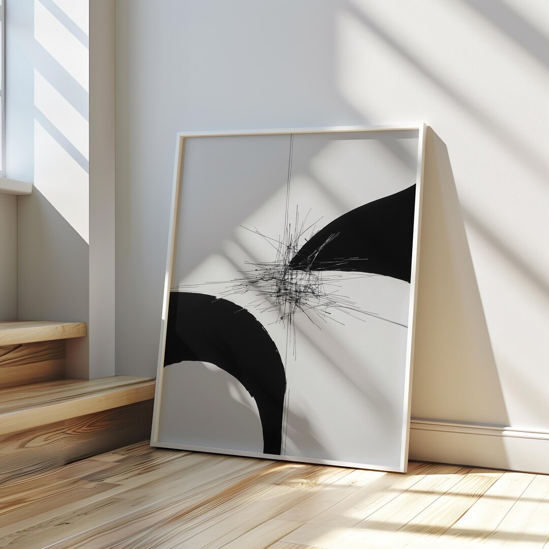 Abstract Vortex Line Art Wall Art | Minimalist Decor | Digital Download ...