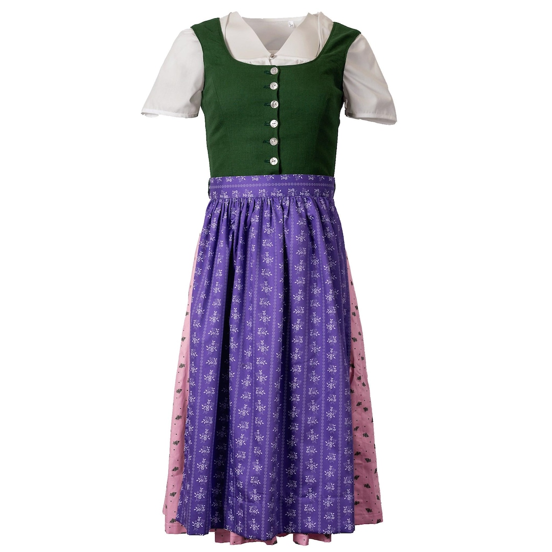 Ladies Dirndl Ausseer Pink Green Violet Traditional Costume - Etsy