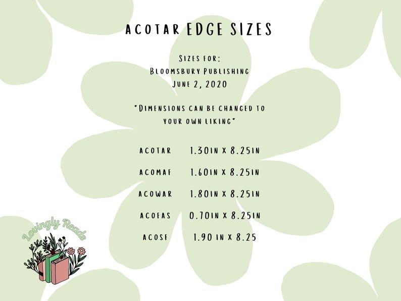 ACOTAR Sprayed Edges, Book Edges, ACOTAR, Fantasy - Digital Download ...