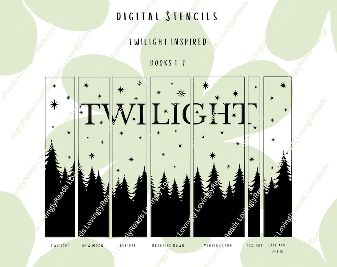 Twilight Saga | SVG, Sprayed Edges Stencil, PNG, Cricut, Silhouette ...