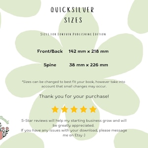 Quicksilver Book Cover and Spine Digital File, Book Rebind, Romantasy ...