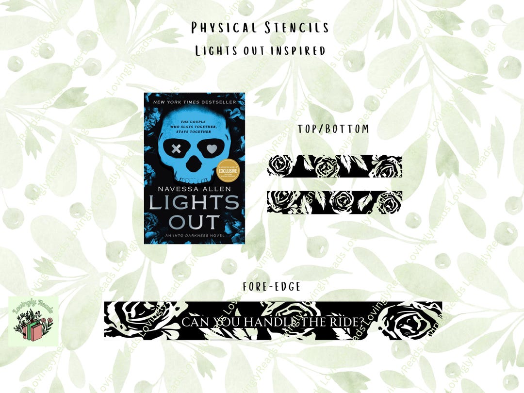 Lights Out Inspired Sprayed Edges, Book Edges - Into Darkness Series ...