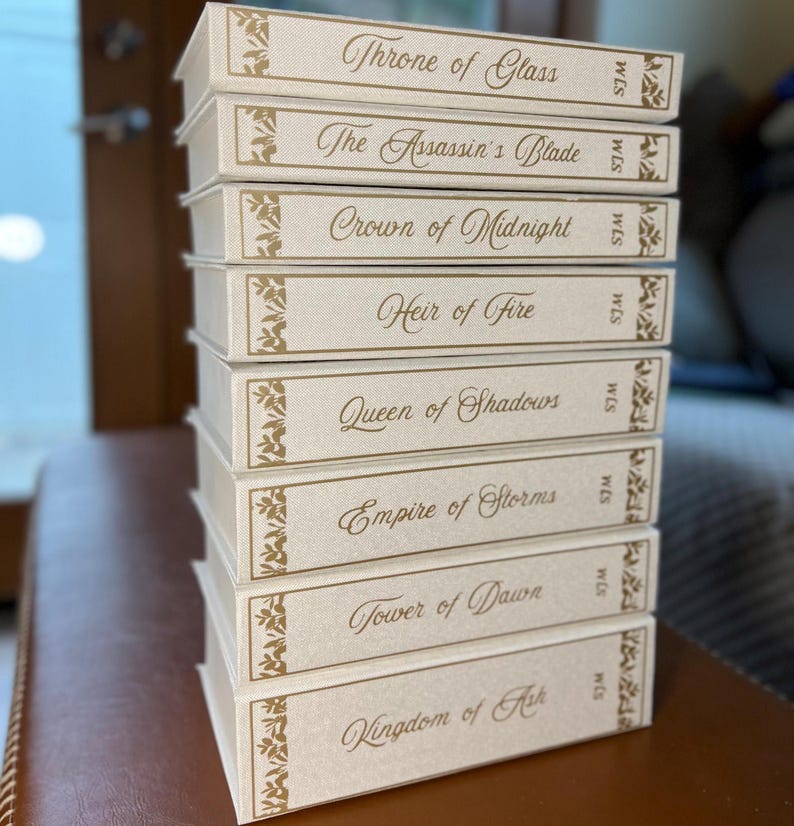 Throne of Glass 8-book Series, White and Gold Rebind Collection by ...