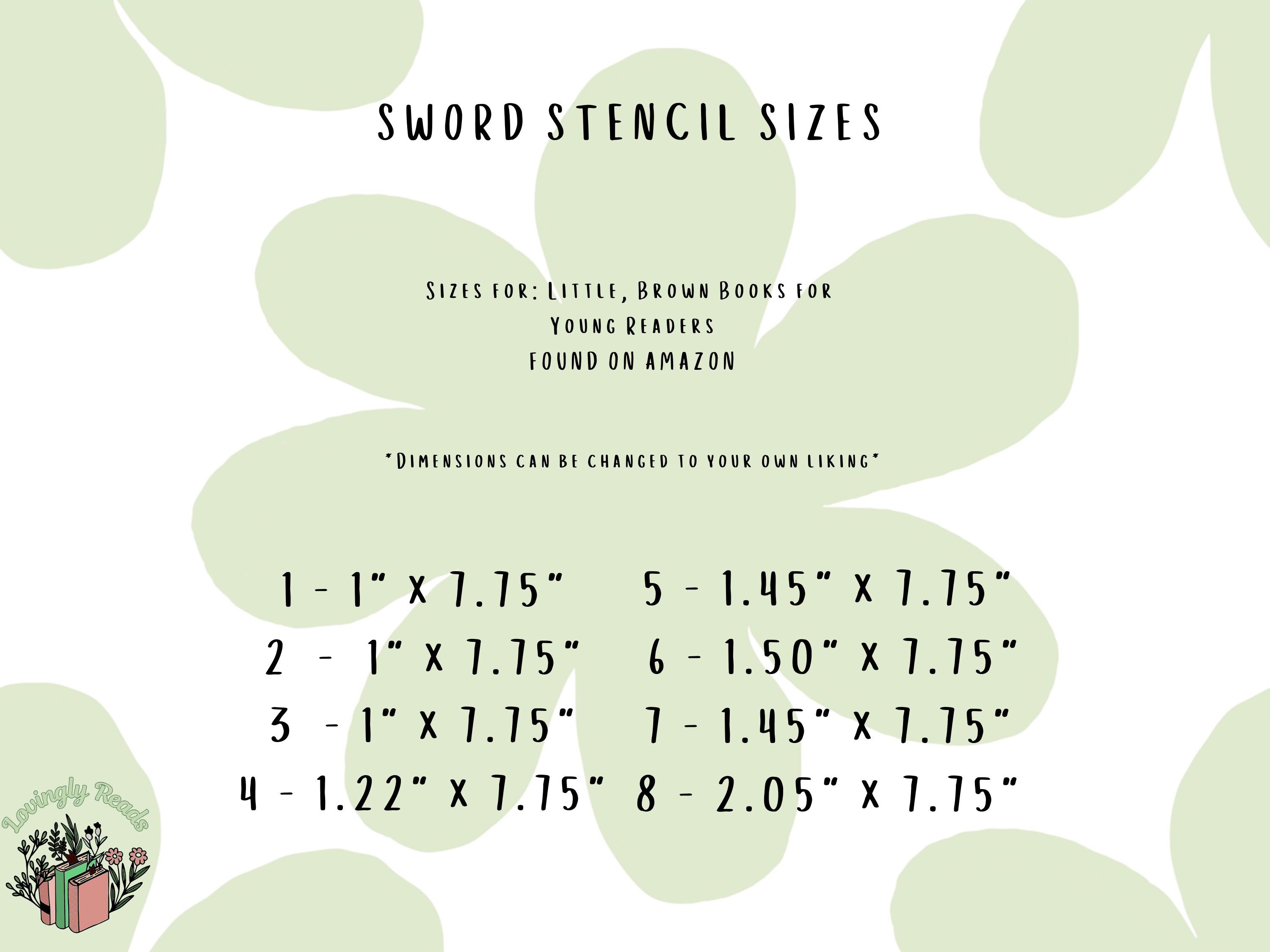 Sword Stencils for Sprayed Edges , Book Edges, Fantasy Swords - Digital ...