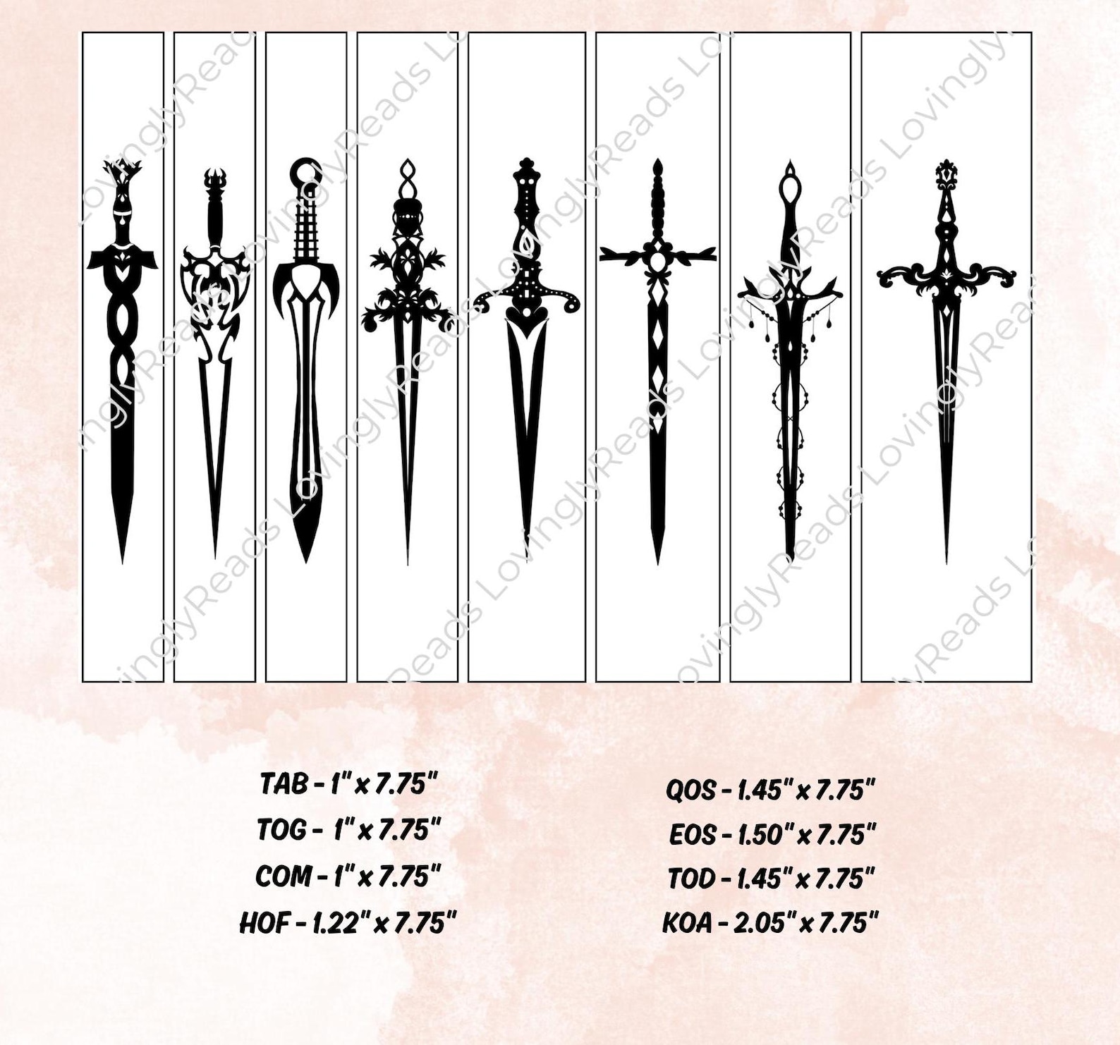 Sword Stencils for Sprayed Edges - SVG Files, Digital Download - Etsy