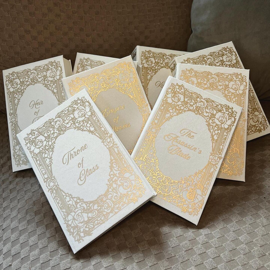 Throne of Glass 8-book Series, White and Gold Rebind Collection by ...