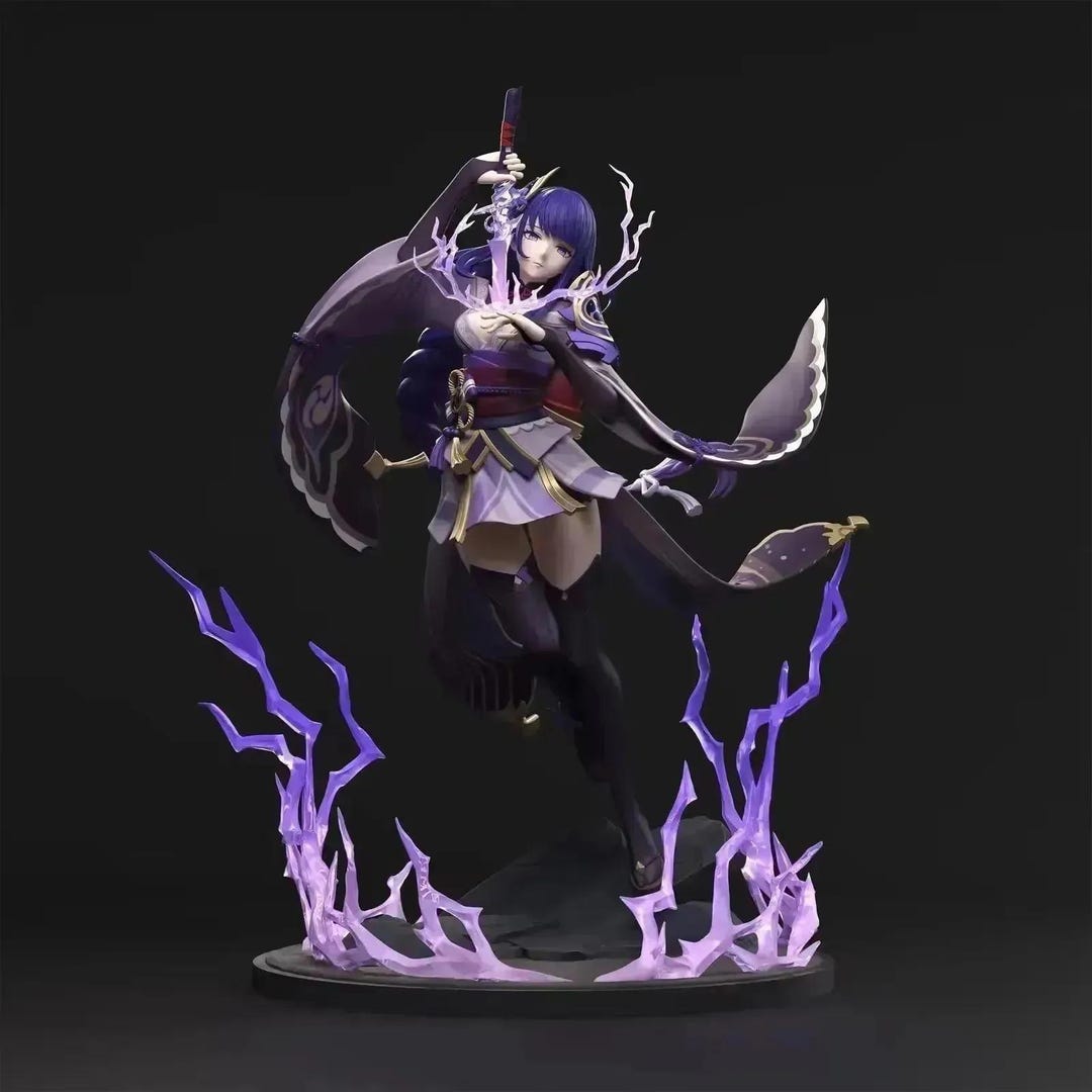 Raiden Genshin Imapct 3D Printed Statue Fan Art | Garage Kit | Model ...