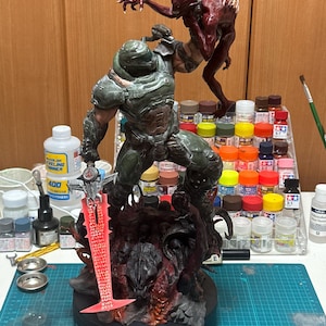 Doom Slayer – Doomguy — 3D Printed Statue Fan Art | Garage Kit | Model ...