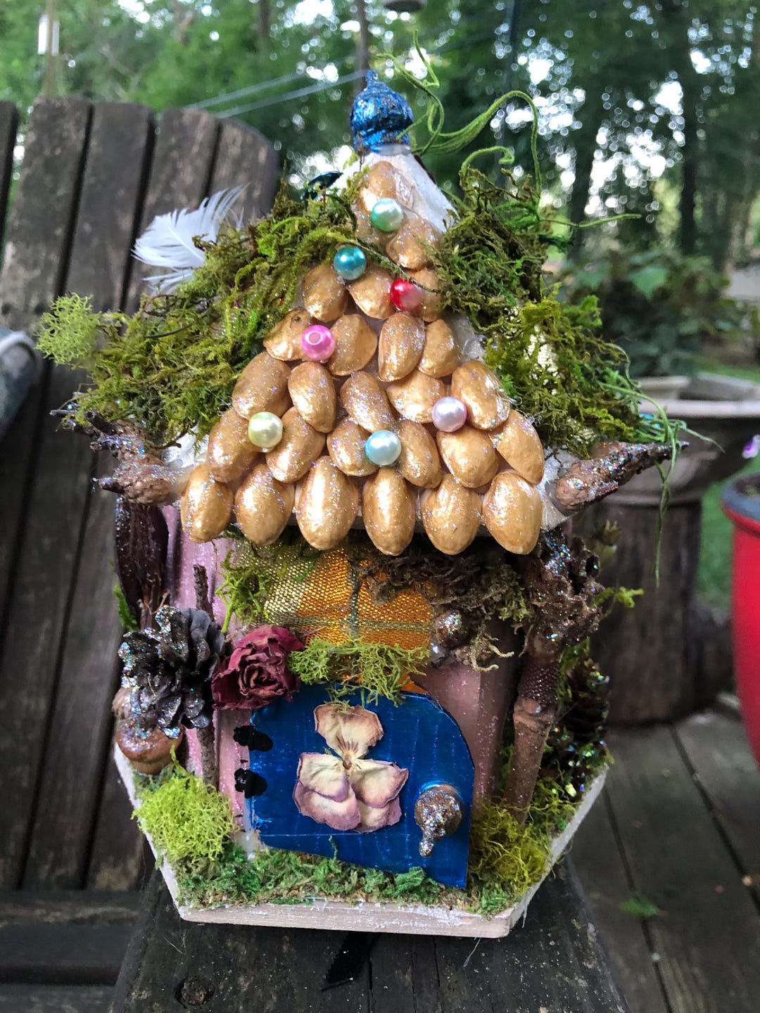 ON Sale—-handmade Lit Fairy House - Etsy
