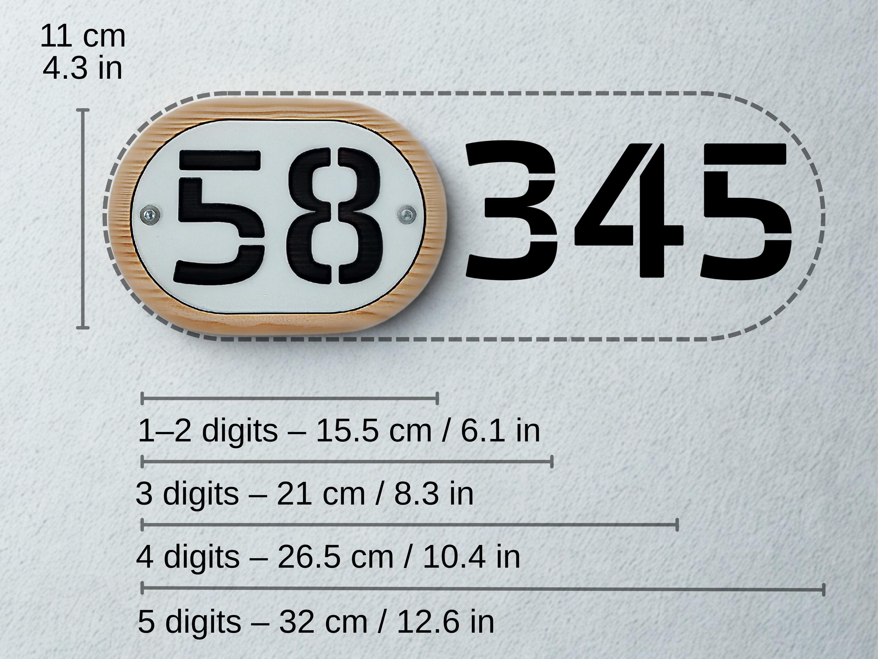 Custom Wooden House Number Sign – Weatherproof Composite & Pine Address ...