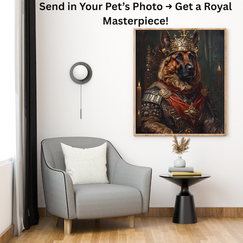 Custom Royal Pet Portrait: Renaissance Dog or Cat Knight (digital Art ...