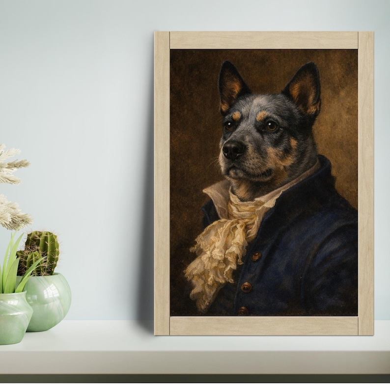 Custom Pet Portrait in Vintage Oil Painting Style, Personalized Dog Cat ...