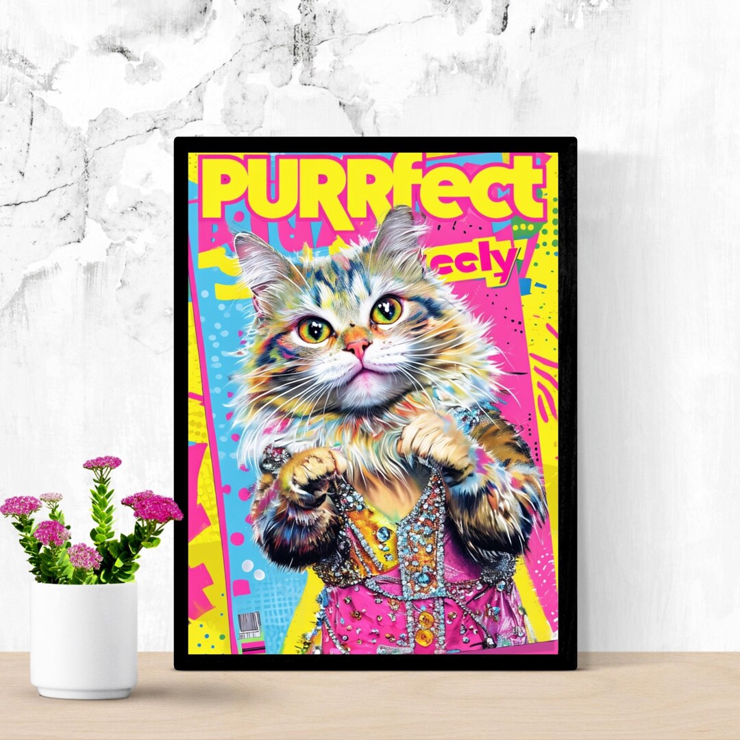 Custom Pet Magazine Cover Personalized Dog or Cat Portrait Funny ...