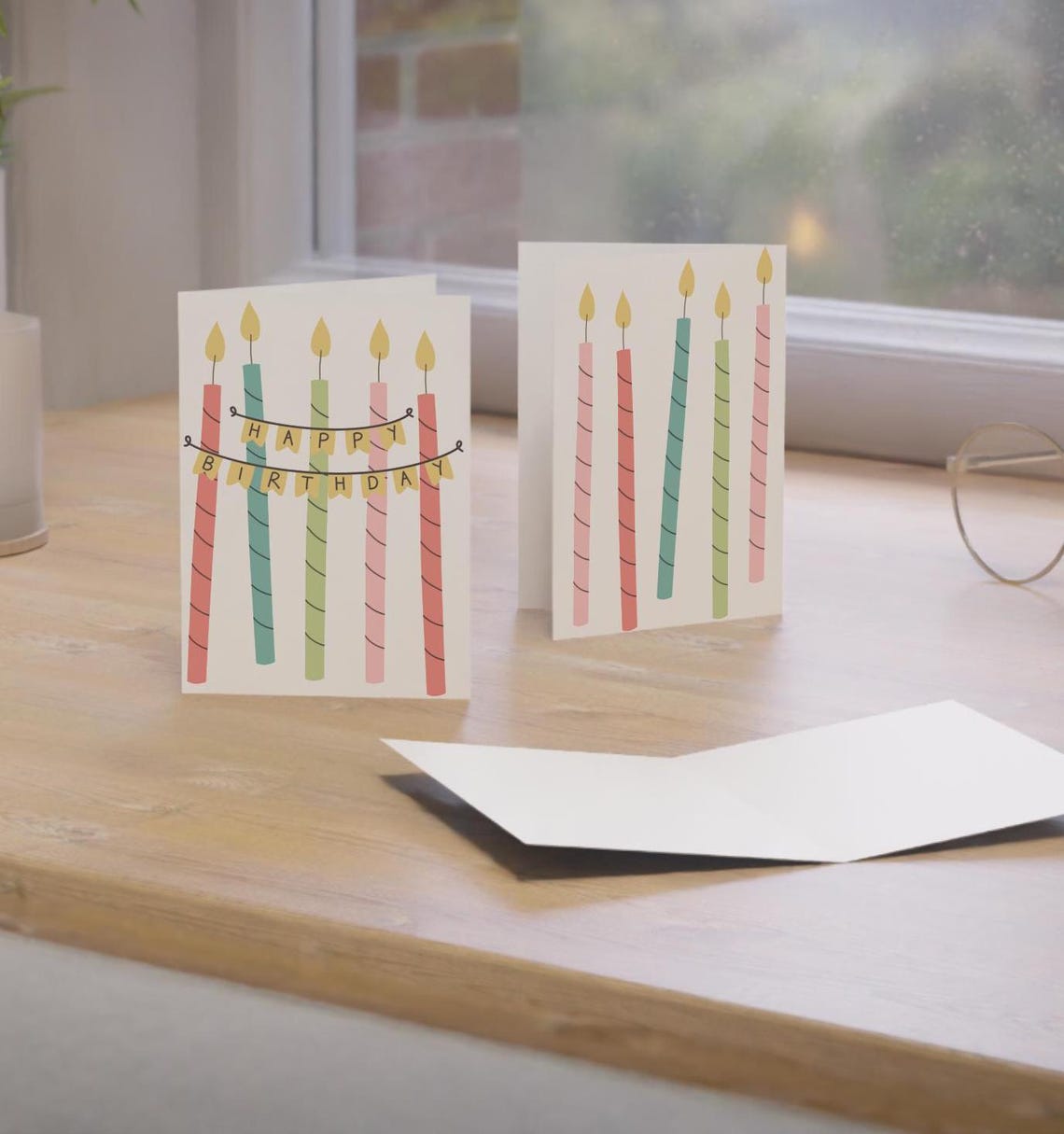 Candle Happy Birthday Card, Digital Download, Printable Card - Etsy