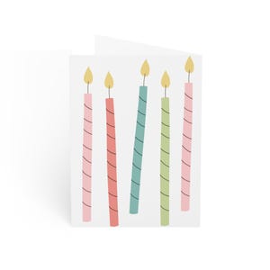 Candle Happy Birthday Card, Digital Download, Printable Card - Etsy