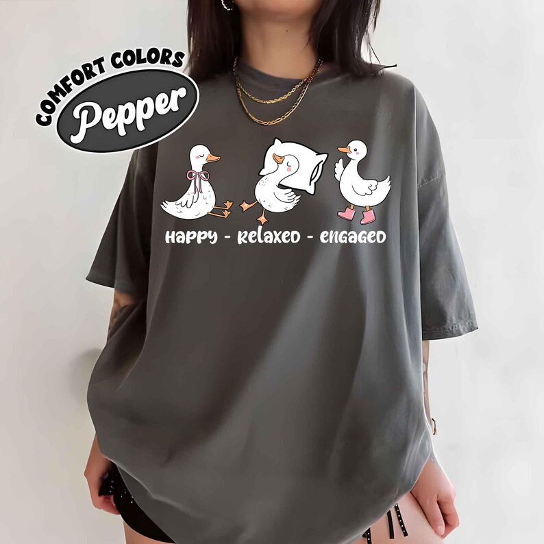 Happy Relaxed Engaged Silly Goose ABA Shirt, Comfort Colors Behavior ...