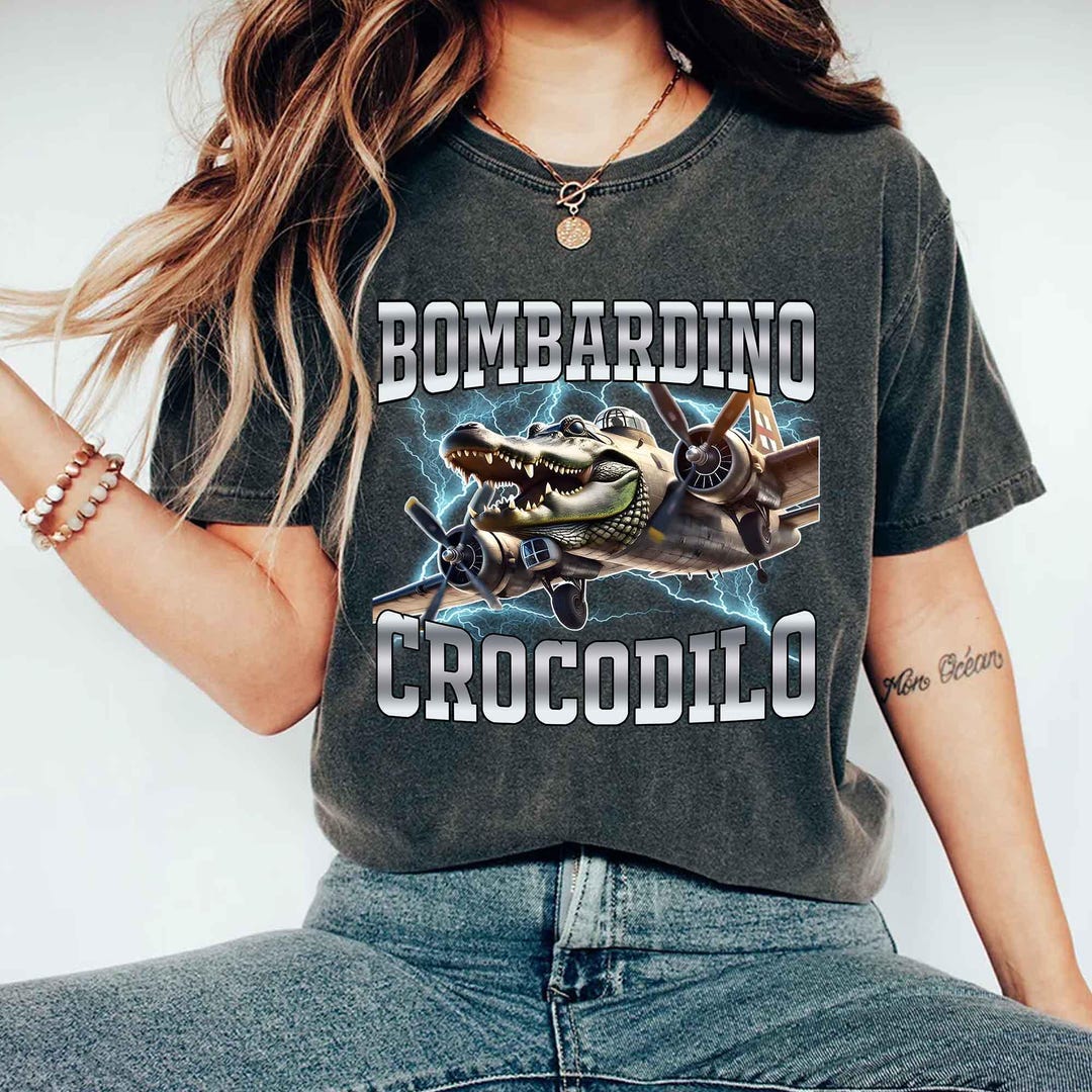 Bombardino Crocodilo Funny Brain Rot Shirt, Funny Bombardino Crocodilo ...