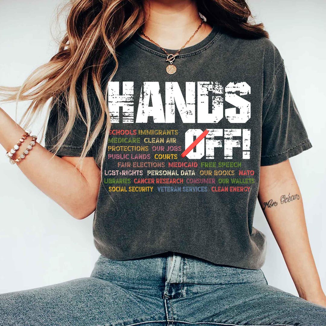 Hands off Protest Shirt, Political Activism Tshirt, Save Public Lands ...