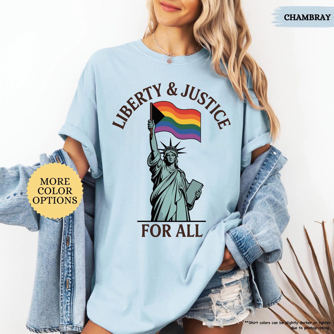 Liberal 4th of July Shirt for Women, Pride LGBTQ Shirt, Americana ...