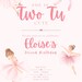 She is Two Tu Cute - 2nd Birthday Party Invitation - Etsy