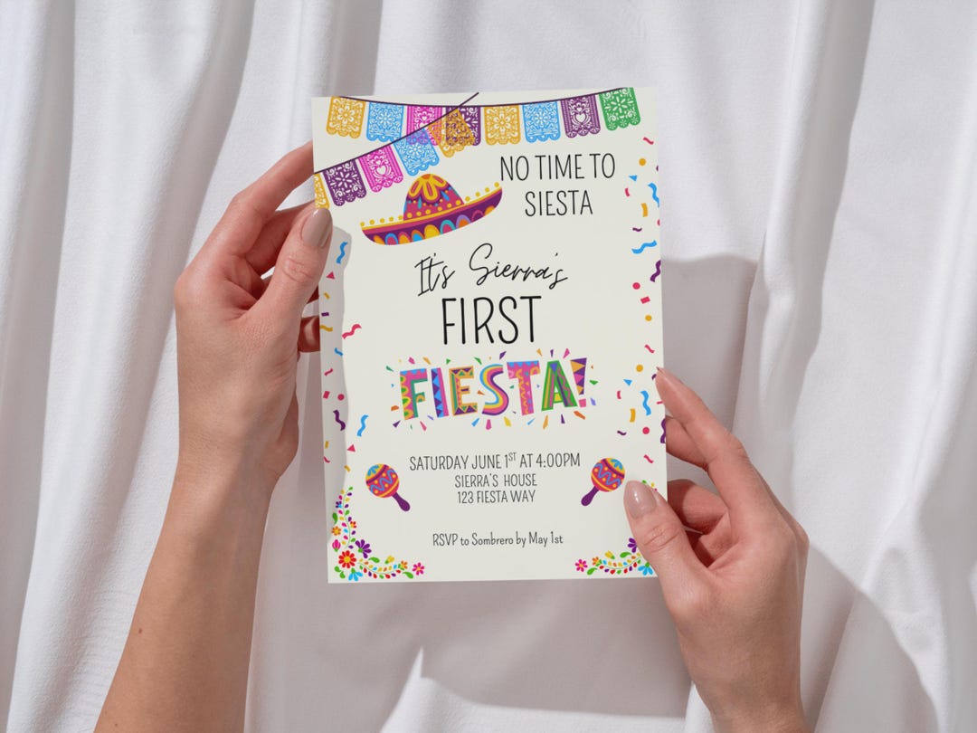 It's a Fiesta - Birthday Party Invitation - Etsy