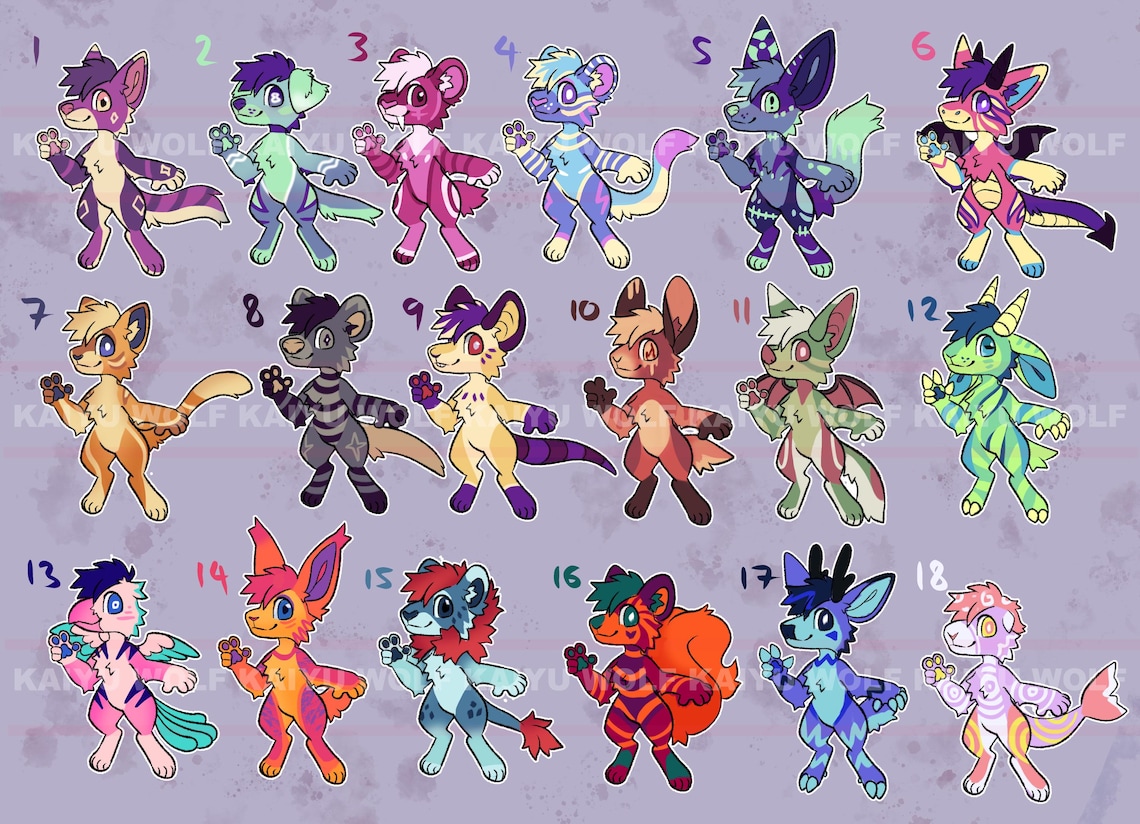 NEW Furry Adopts, Cheap Fursona Digital Character Adoptables - Etsy