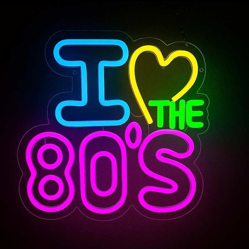 I LOVE THE 80s Neon Sign | Retro LED Wall Light for Bedroom, Party or ...