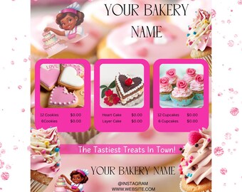 Customizable Bakery Pop-up Shop Flyer | Sweet Event Editable Template ...