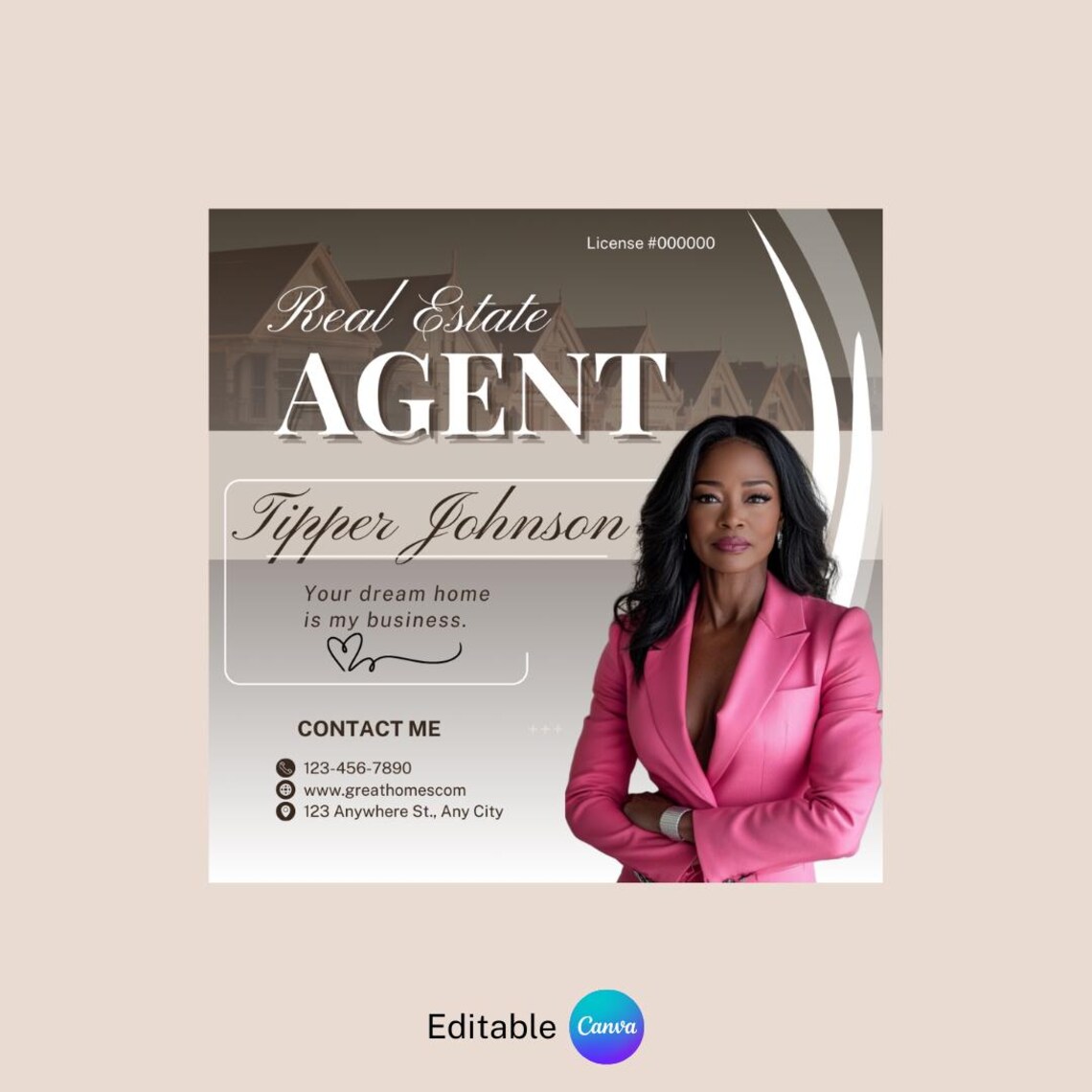Real Estate Agent Flyer Template | Editable and Printable Design ...