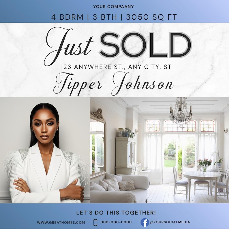 Just Sold Real Estate Flyer Template: Modern Realtor Marketing (canva ...