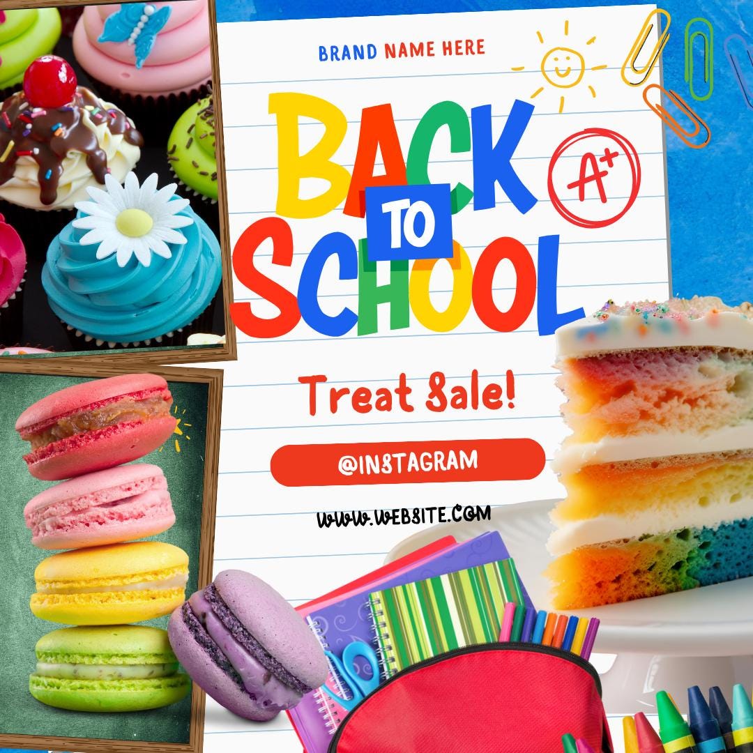 Back to School Treat Tag Template: Editable Canva Flyer (digital ...