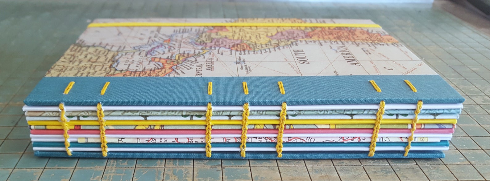 World Map Travel Scrapbook Honeymoon or Wedding Journal | Etsy