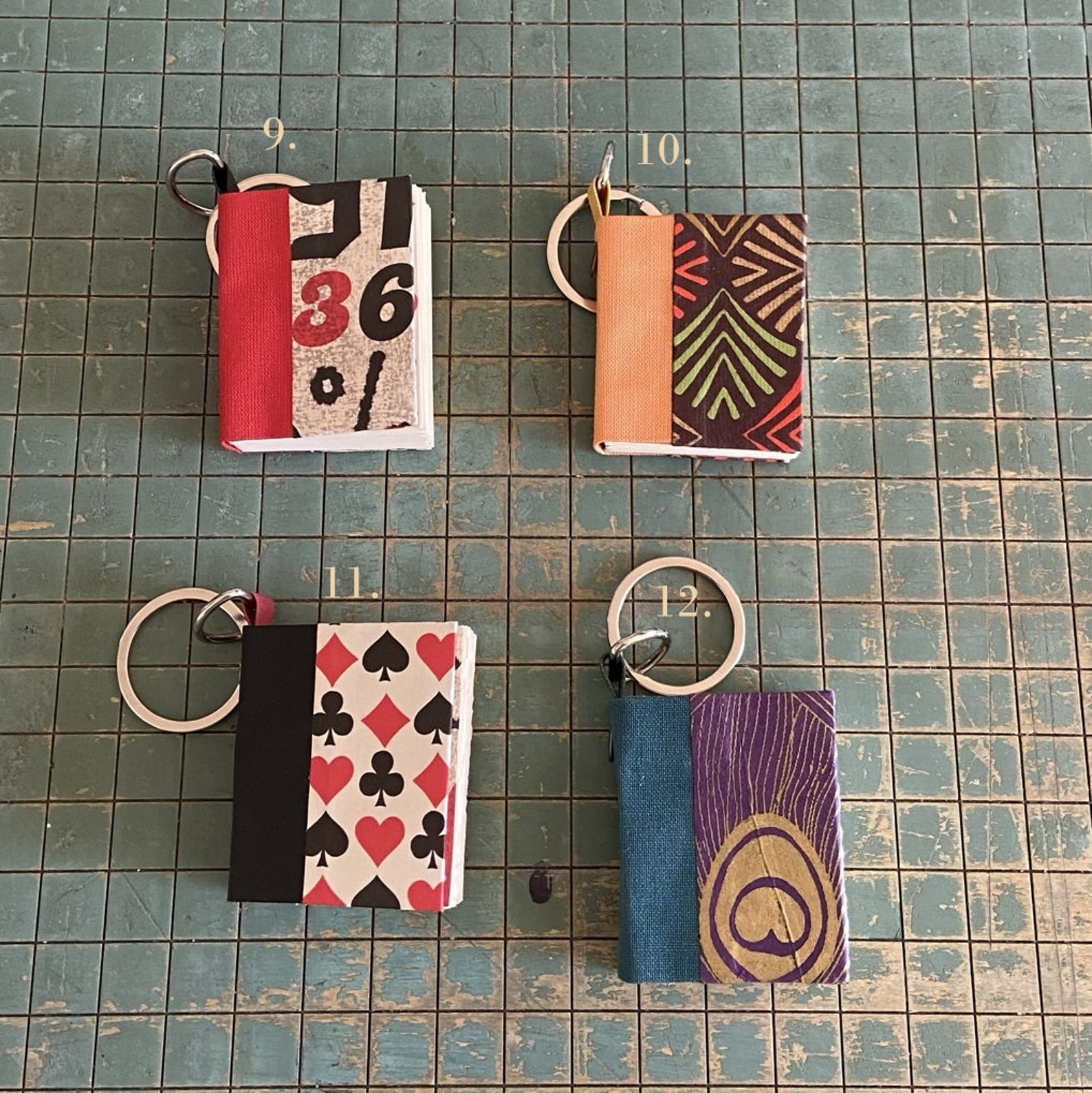 Mini Book Keychain Book Lover Key Ring Tiny Blank Book Book | Etsy