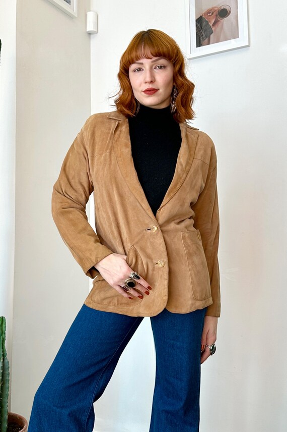 Vintage 1970s Blazer / 70s Gianni Versace Slouchy Sue… - Gem