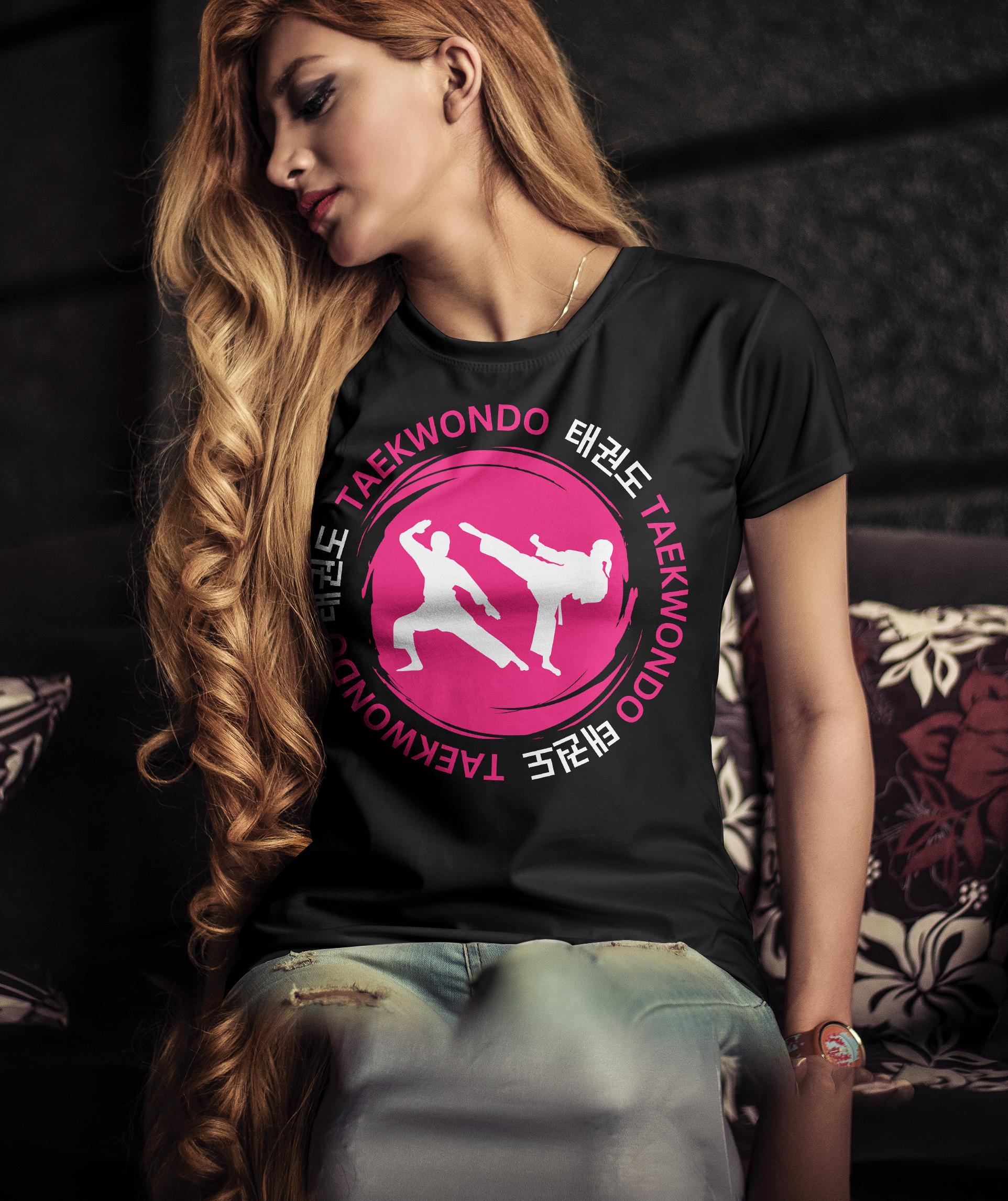 Taekwondo 태권도 Png, Kyorugi Png, 겨루기 Png, Sublimation Design, Pink White ...