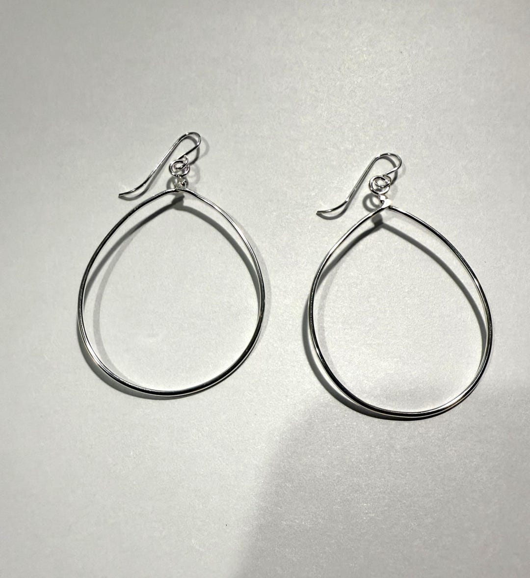 Pear Shape Hoop Earrings - Etsy
