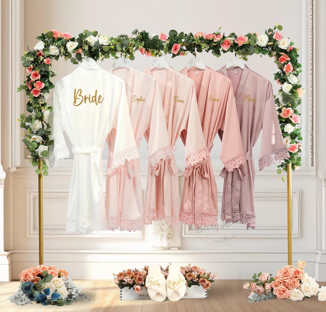 Bridal Getting Ready Robe, Bridesmaid Robes for Bridal Party, Matching ...