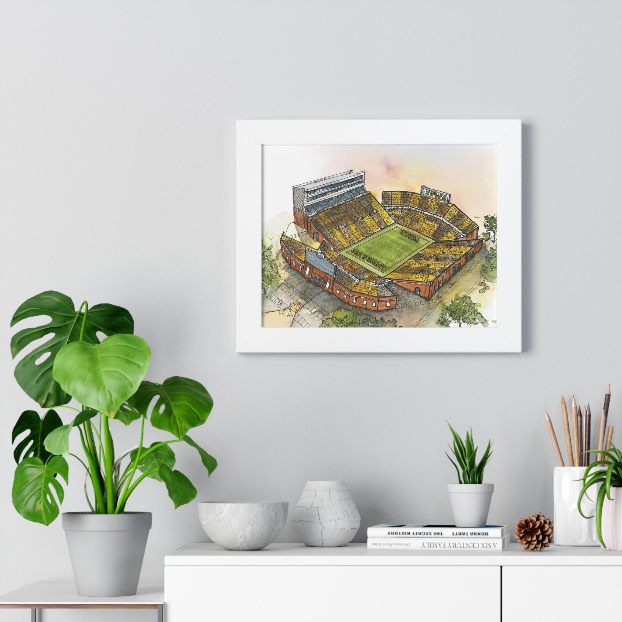 Kinnick Stadium Watercolor Print: Iowa Hawkeyes Football Art - Etsy