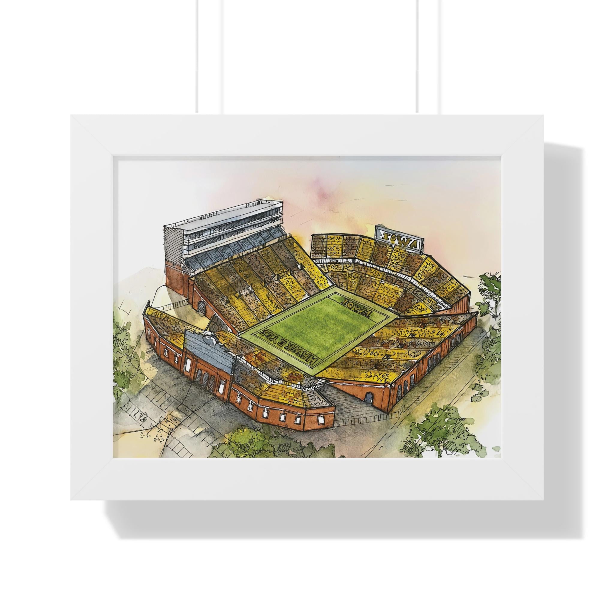 Kinnick Stadium Watercolor Print: Iowa Hawkeyes Football Art - Etsy